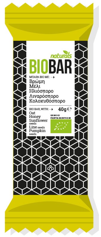 Naturals -Βιολογική Μπάρα "Biobar" με Μέλι, Ηλιόσποπο, Λιναρόσπορο ...